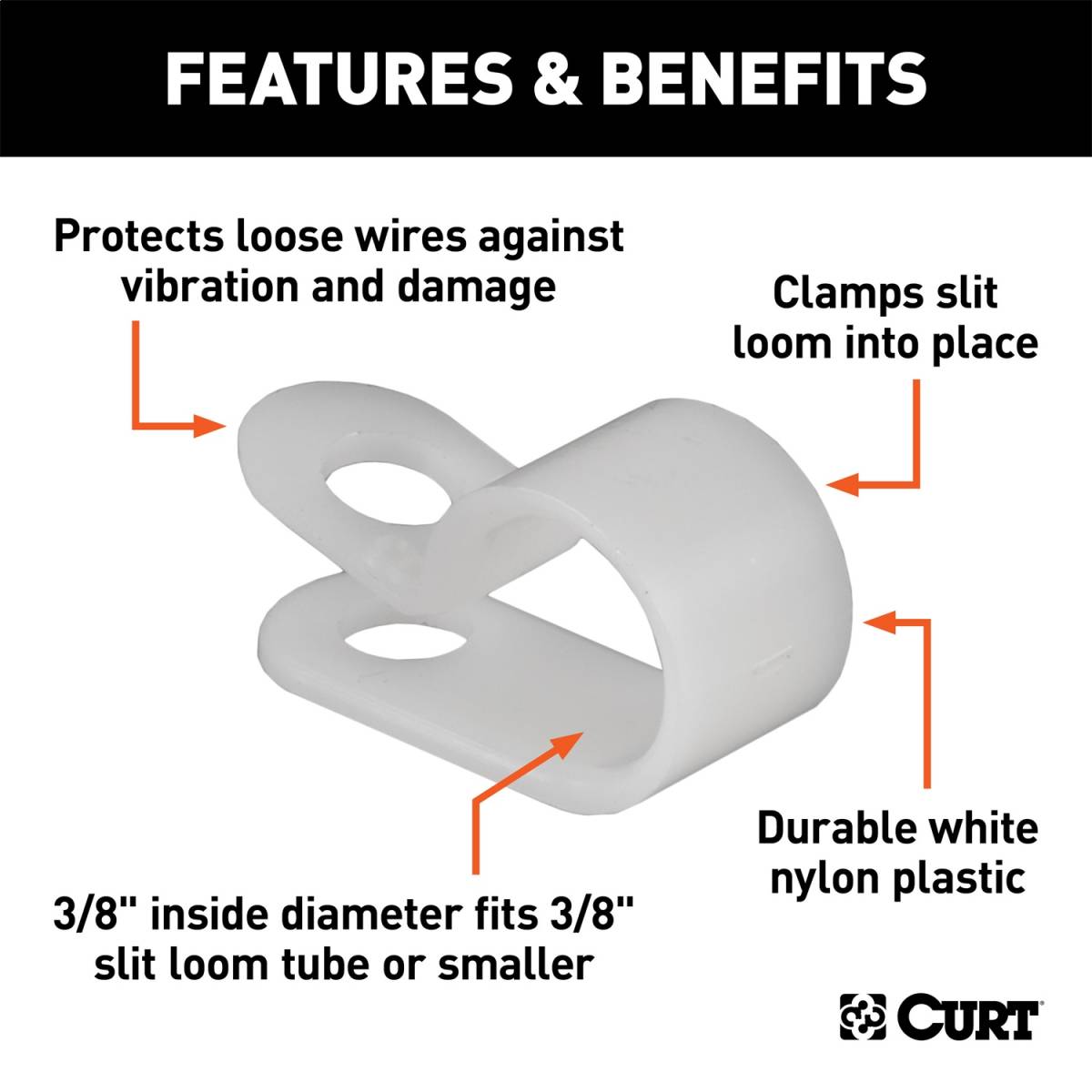 Nylon Loom Clamp, CURT, 59828 | Nelson Truck Equipment and Accessories