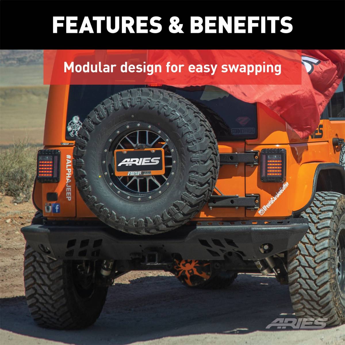 TrailChaser Rear Bumper Side Extensions, ARIES, 2081221 | Nelson Truck ...